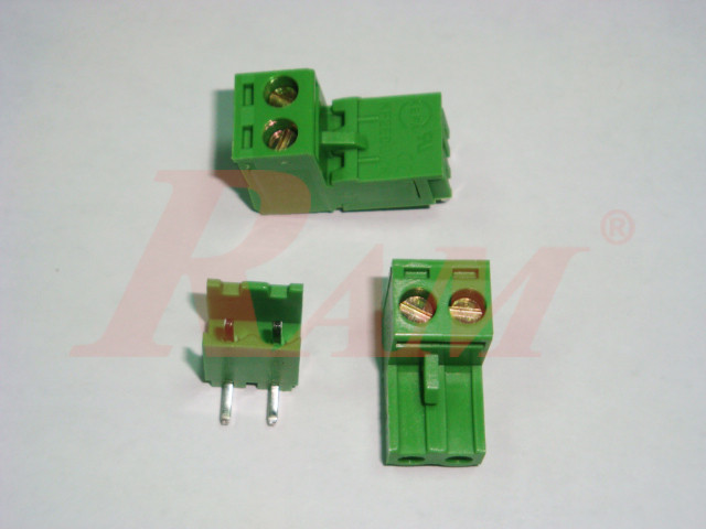 RC2 - 2 Pin Pluggable Terminal Block Pitch 5.08mm | RAM Electronics website